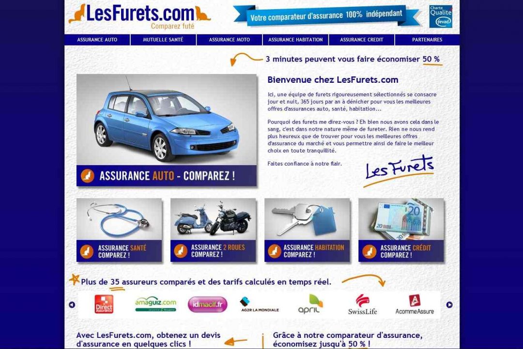 Site de comparateur d’assurance LesFurets.com